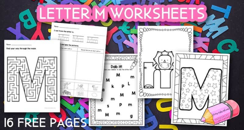 Letter M Worksheets - Free Word Work