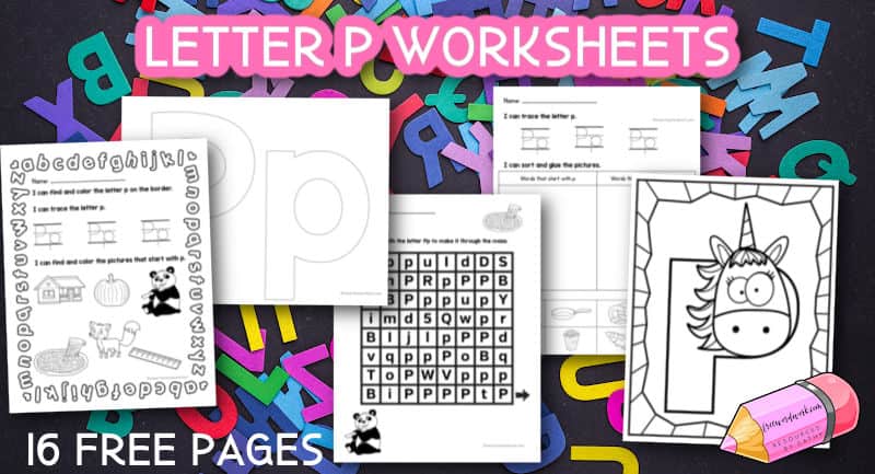 Letter P Worksheets - Free Word Work