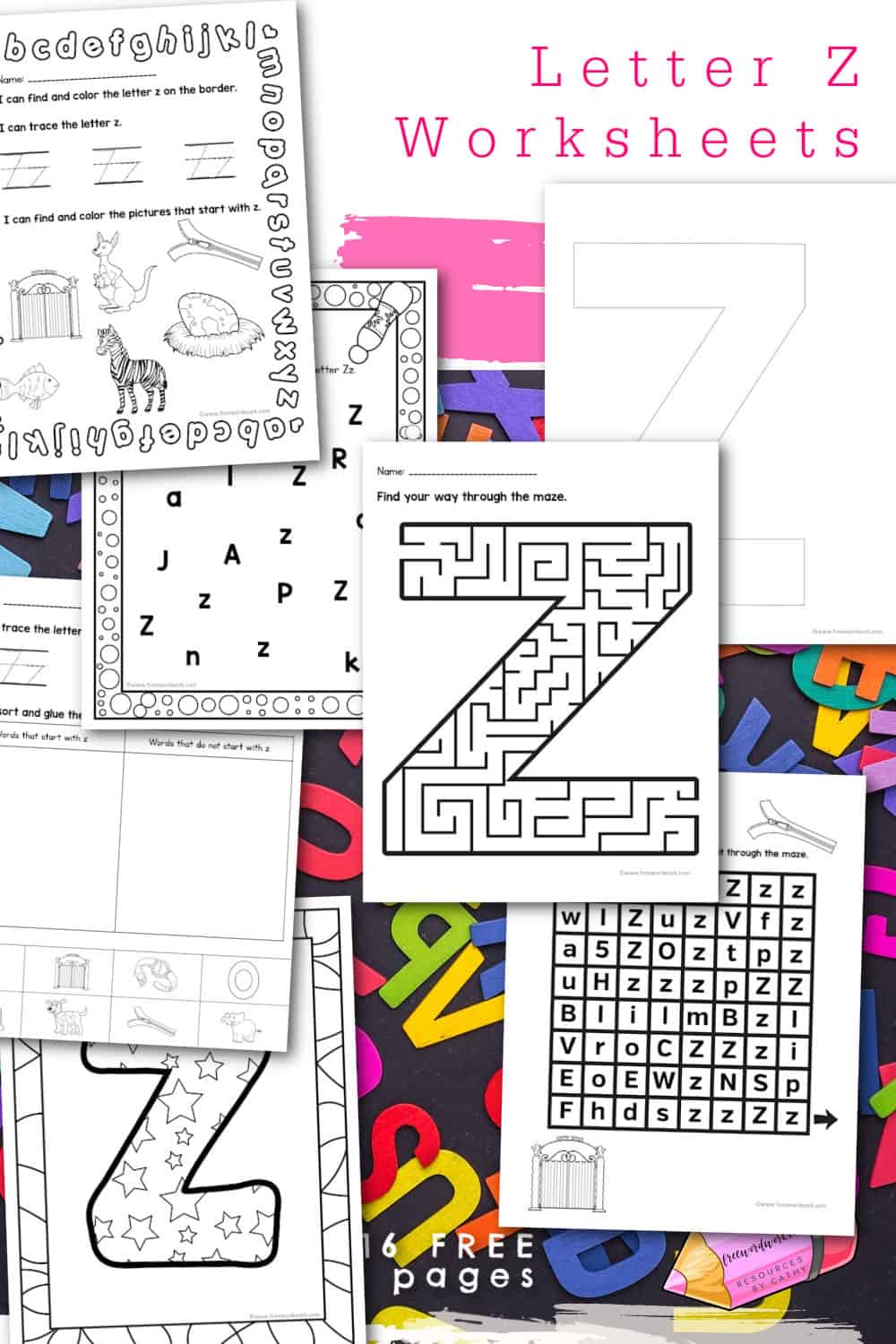 Letter Z Worksheets - Free Word Work