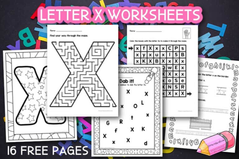 Letter X Worksheets - Free Word Work
