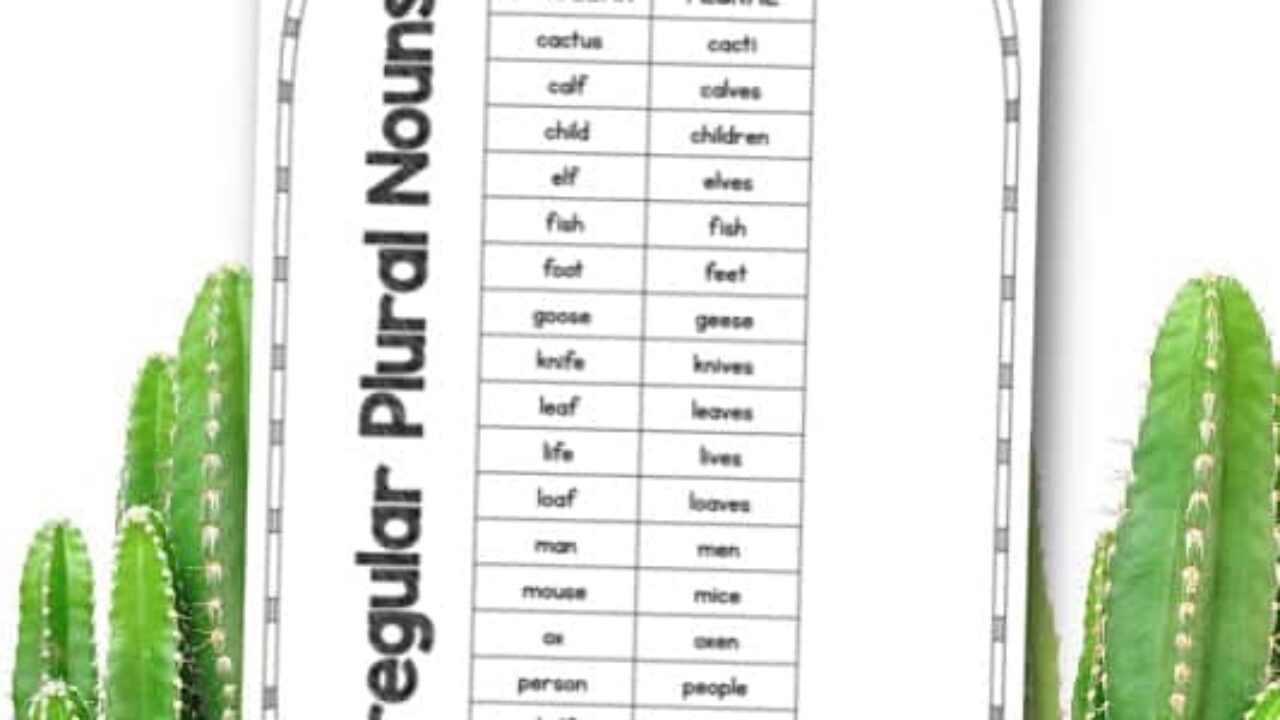 Irregular Plural Nouns List
