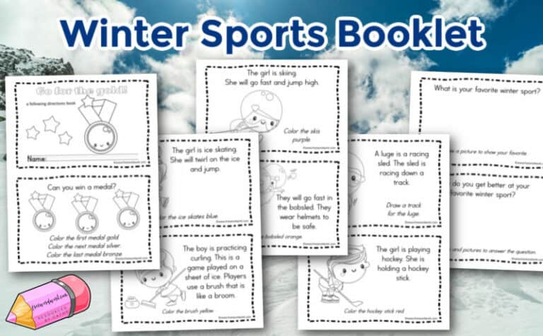 Winter Sports Booklet - Free Word Work