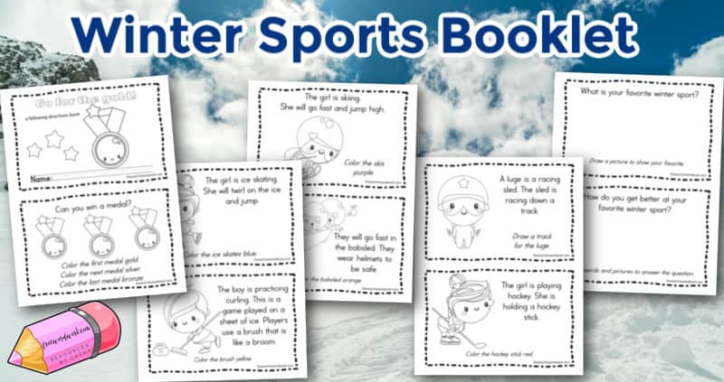 Winter Sports Booklet - Free Word Work