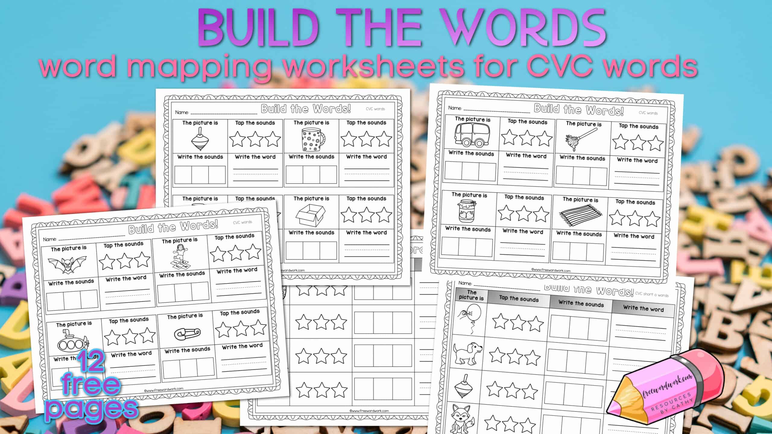 Word Mapping - CVC Words - Free Word Work