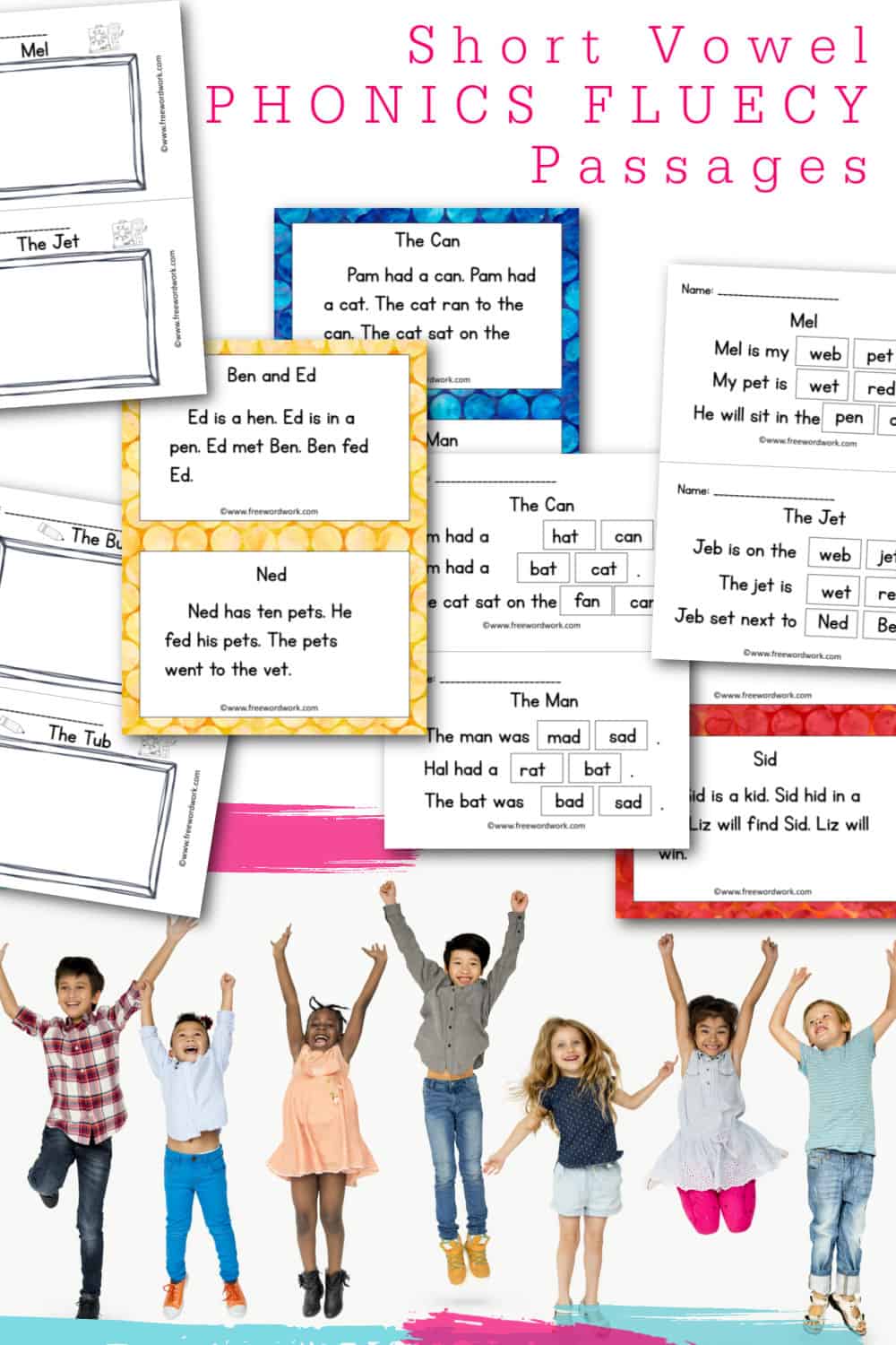 Short Vowel Phonics Fluency - Free Word Work