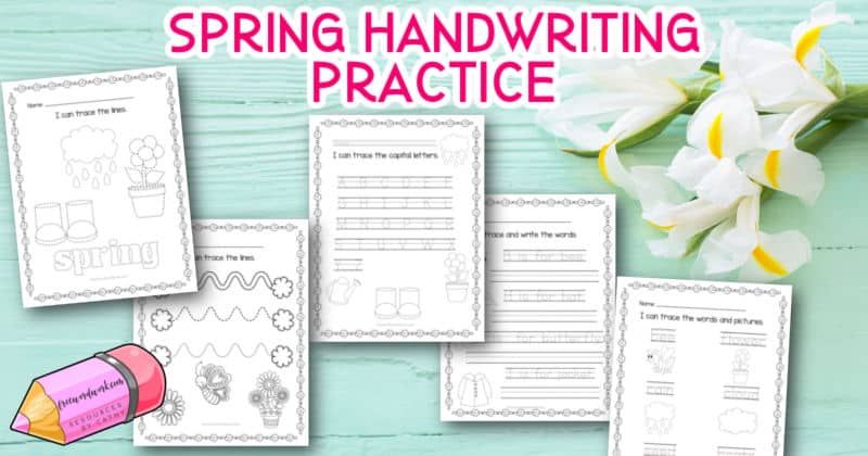 Spring Handwriting Practice - Free Word Work
