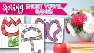 Spring Short Vowel Games - Free Word Work