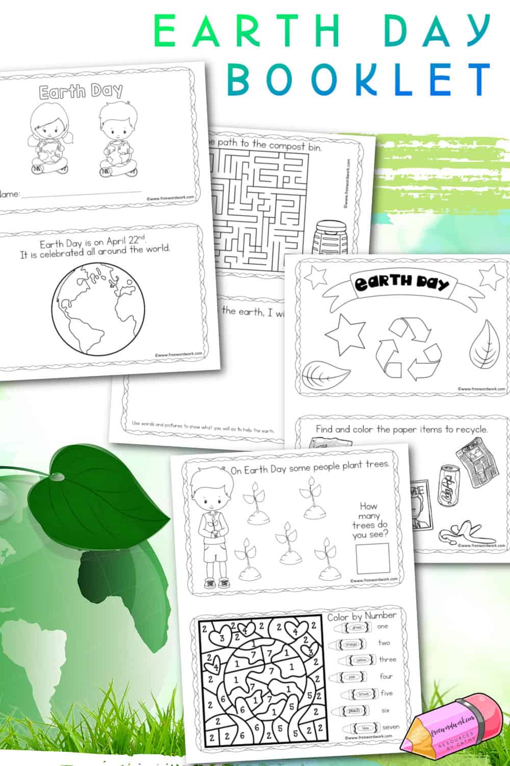 Earth Day Booklet - Free Word Work