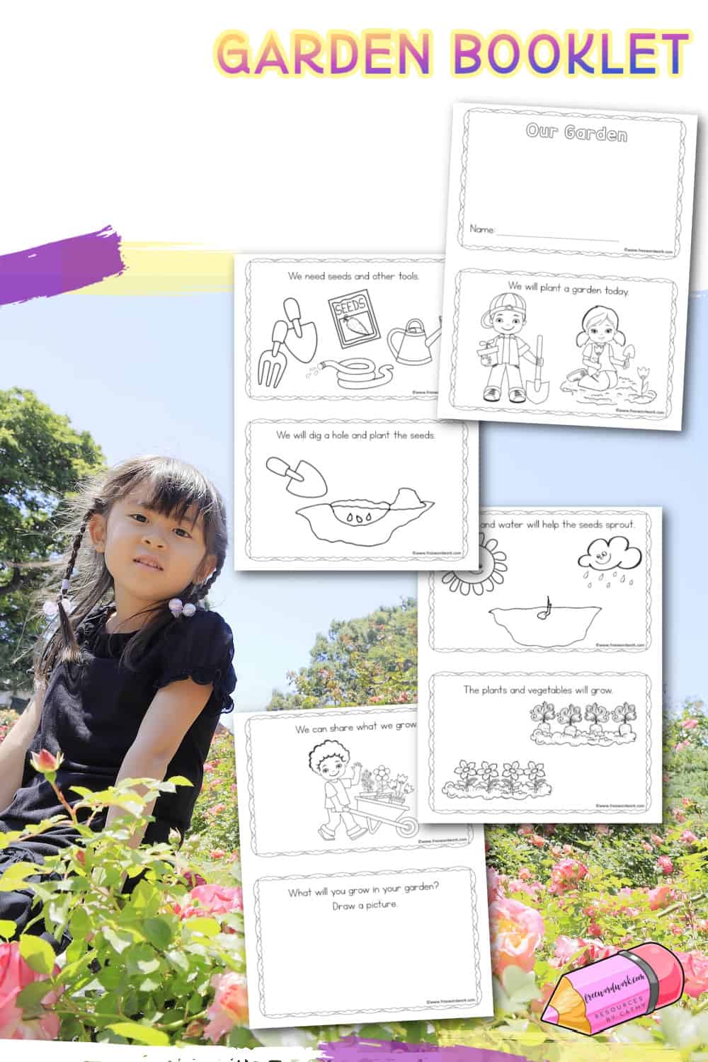 Garden Booklet - Free Word Work