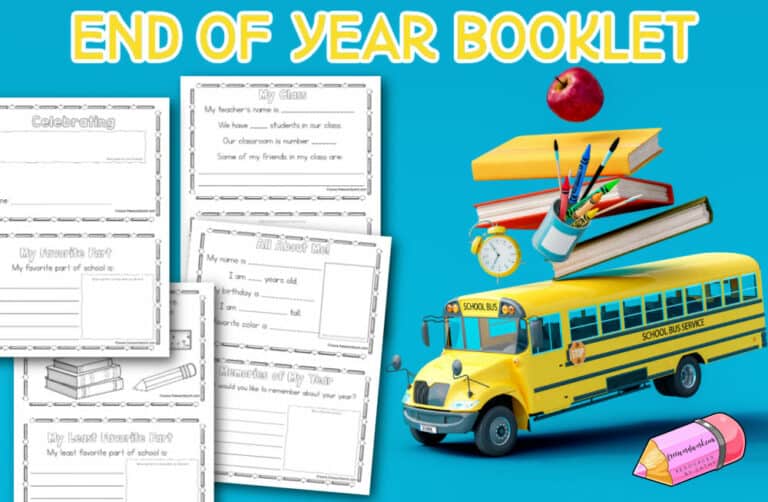 End of Year Booklet - Free Word Work