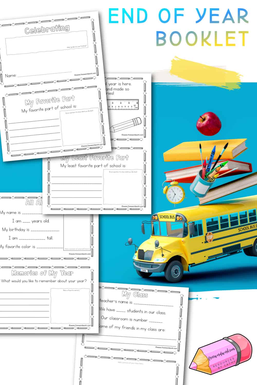 End of Year Booklet - Free Word Work