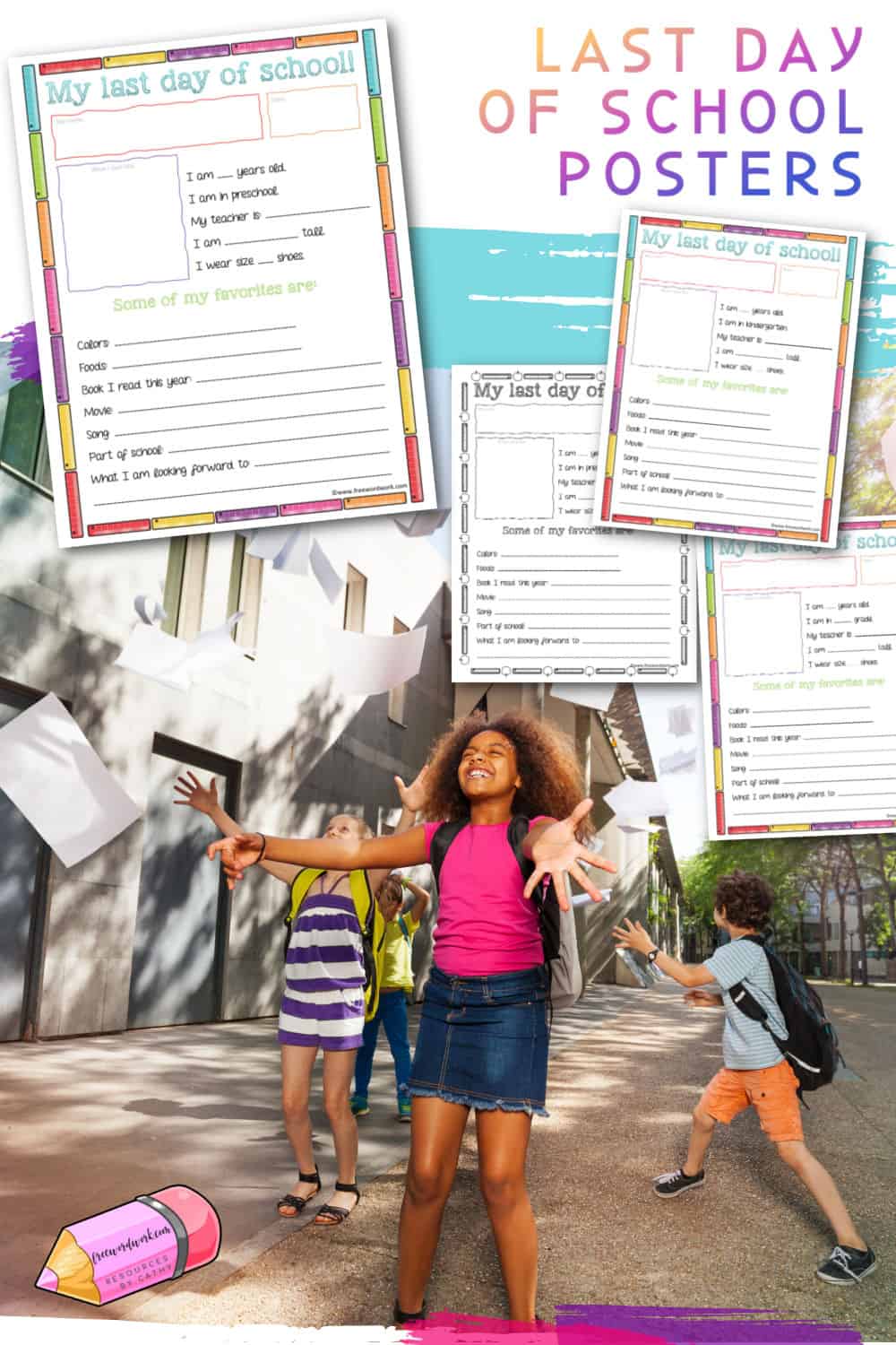 Last Day of School Posters! - Free Word Work