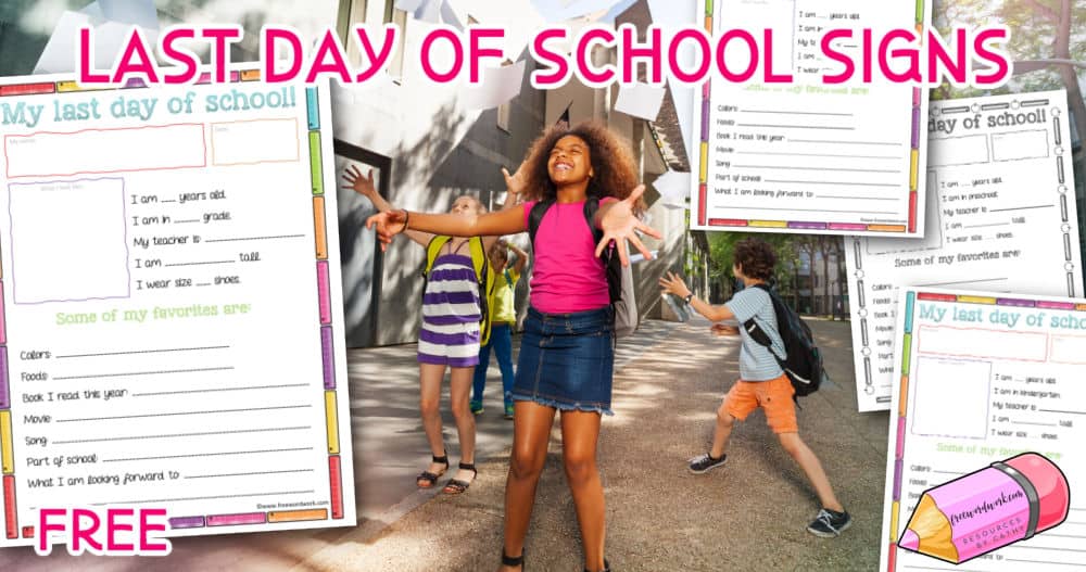 Last Day of School Posters! - Free Word Work