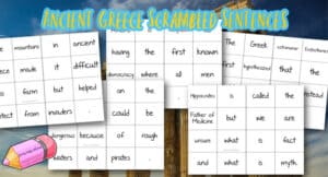 Ancient Greece Scrambled Sentences - Free Word Work