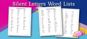 Silent Letters Word List - Free Word Work