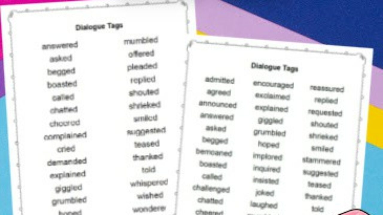 Dialogue Tags DIALOGUE RULES Separate Quotations From Dialogue Tags